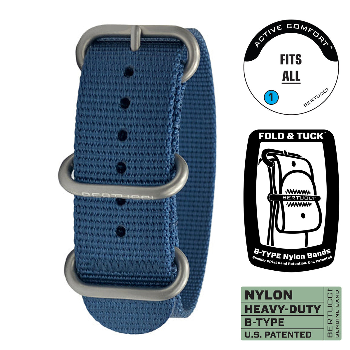 #291 - Mariner Blue w/ matte hardware, 7/8" - 22 mm size for A-2, A-3 ...