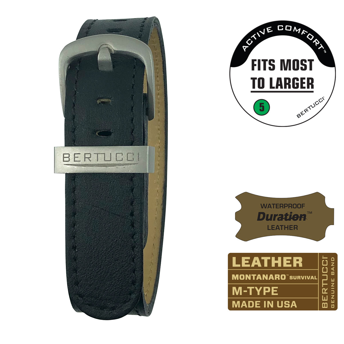 #8A - Black Duration™ w/ matte hardware, 3/4" - 19 mm size for A-1 & C ...